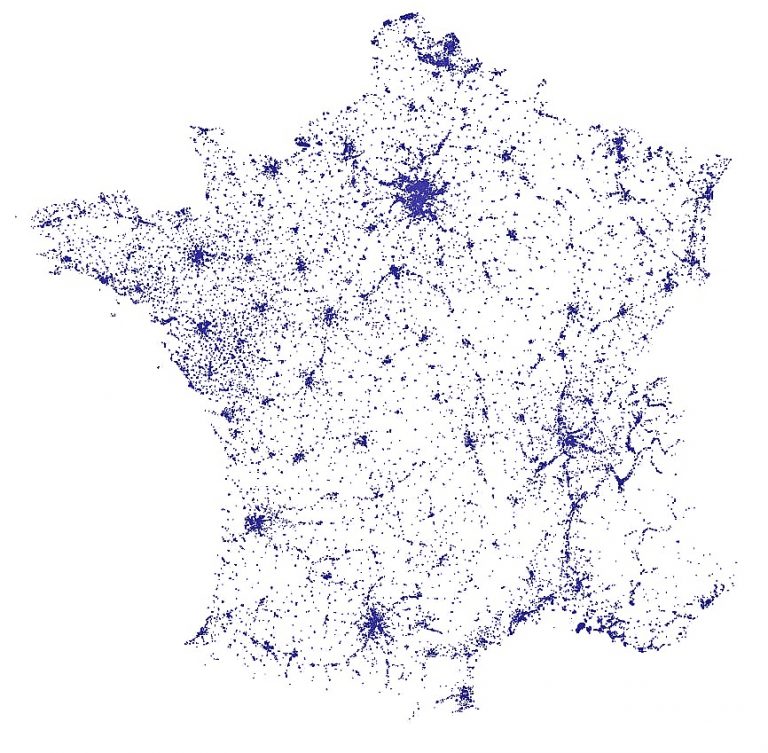 An unique view on the map of France's Industrial Estates